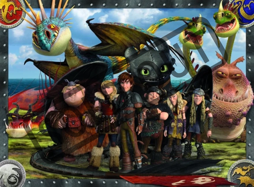 RAVENSBURGER Puzzle Jak vycvičit draka: Bezzubka a přátelé XXL 100 ...