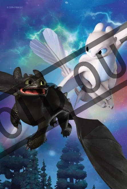 RAVENSBURGER Puzzle Jak vycvičit draka 3: Bezzubka a Bílá Běska 54 ...
