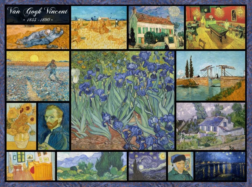 GRAFIKA Puzzle Koláž - Vincent Van Gogh 2000 dílků | Puzzle-puzzle.cz