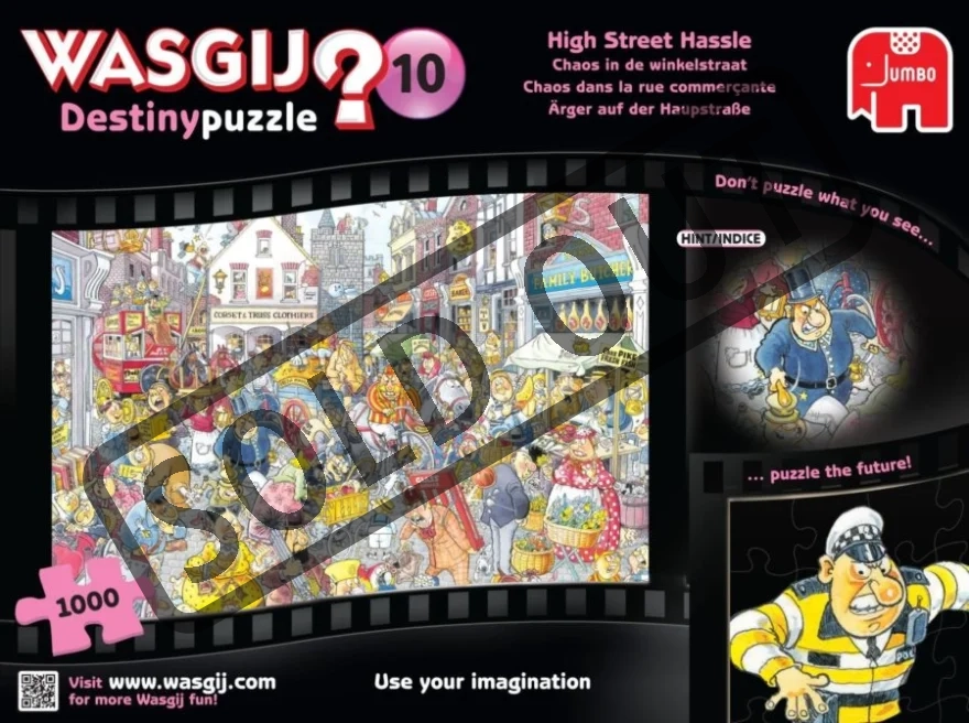 JUMBO Puzzle WASGIJ Destiny 10: Zmatek na hlavní třídě 1000 dílků ...