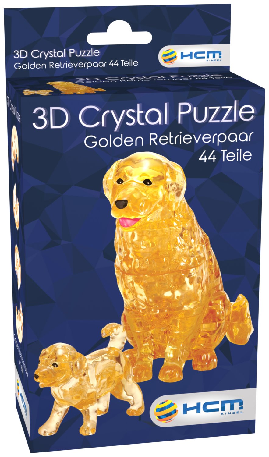 HCM KINZEL 3D Crystal puzzle Zlatý retrívr a štěně 44 dílků | Puzzle ...