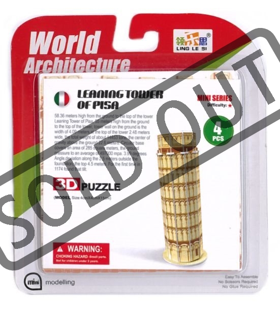 LING LE SI 3D puzzle Šikmá věž v Pise 4 dílky | Puzzle-puzzle.cz