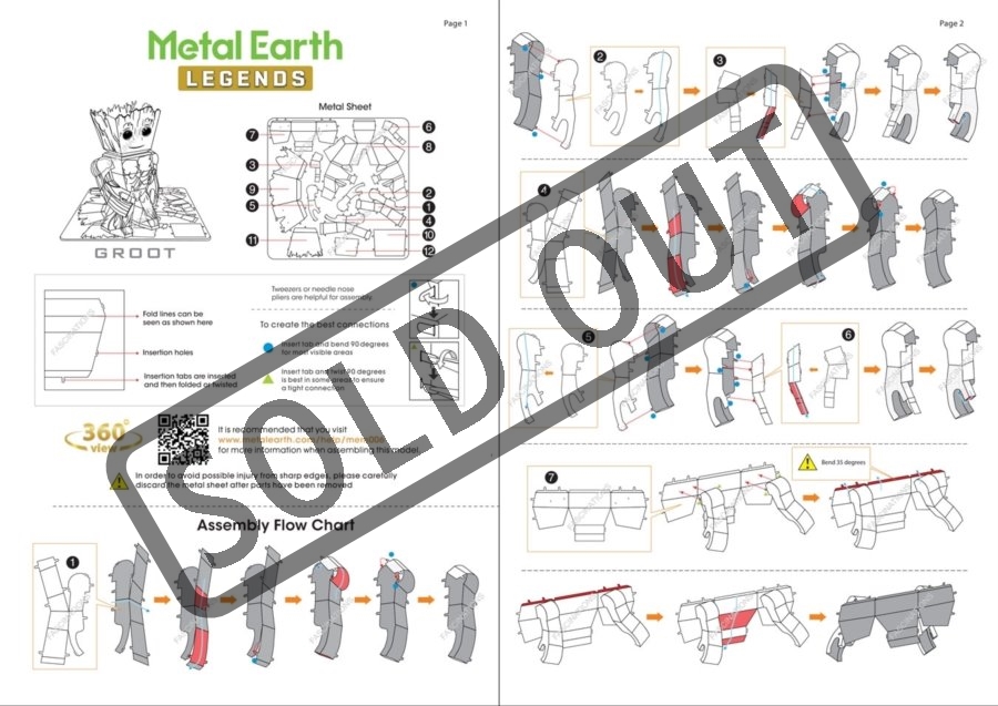 METAL EARTH 3D puzzle Strážci Galaxie: Groot | Puzzle-puzzle.cz