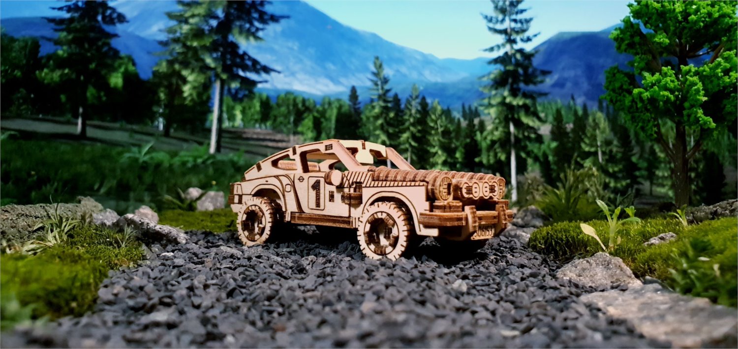 WOODEN CITY 3D puzzle Superfast Rally Car č.4 | Puzzle-puzzle.cz