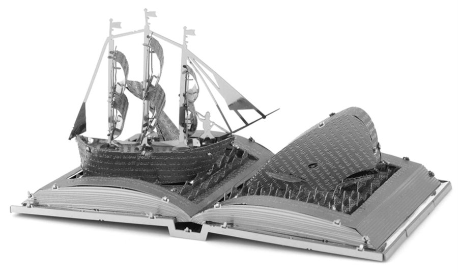 METAL EARTH 3D puzzle Kniha: Bílá velryba | Puzzle-puzzle.cz