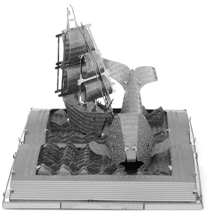 METAL EARTH 3D puzzle Kniha: Bílá velryba | Puzzle-puzzle.cz