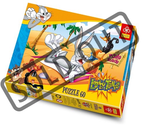 TREFL Puzzle Bugs Bunny: Na pláži 60 dílků | Puzzle-puzzle.cz