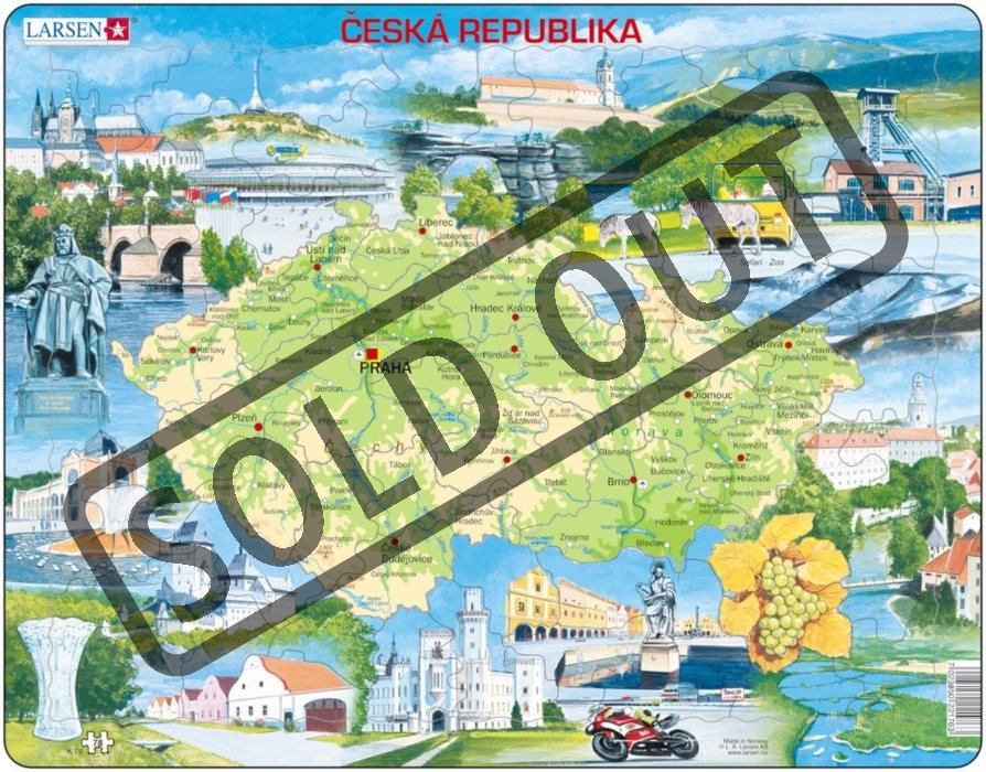 LARSEN Puzzle Česká republika a zajímavosti 78 dílků | Puzzle-puzzle.cz