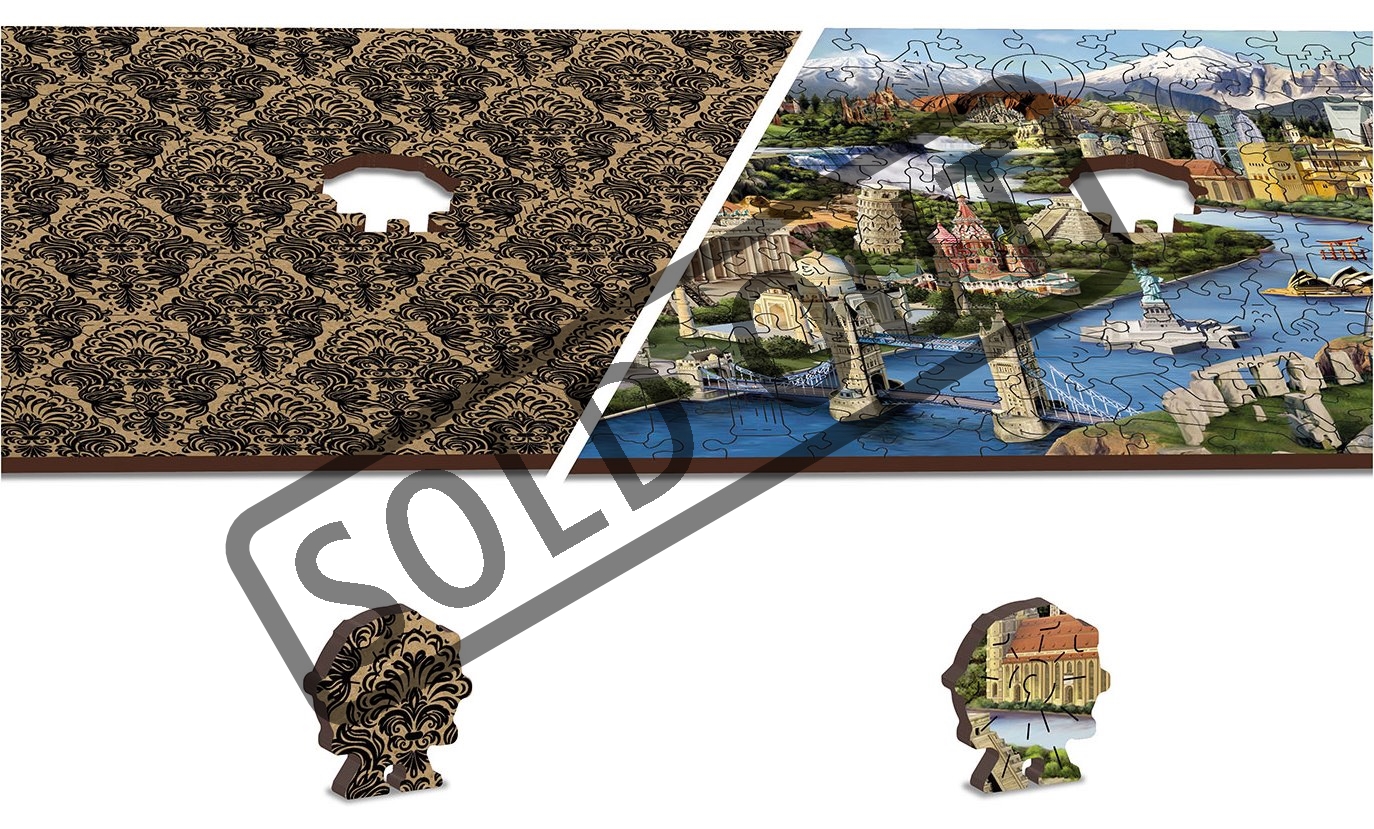 WOODEN CITY Dřevěné puzzle Světové památky 2v1, 150 dílků EKO | Puzzle ...