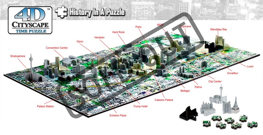 4D Cityscape 4D puzzle Las Vegas | Puzzle-puzzle.cz