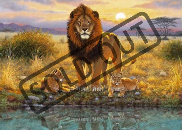 CLEMENTONI Puzzle Lev a dvě lvíčata 1000 dílků | Puzzle-puzzle.cz