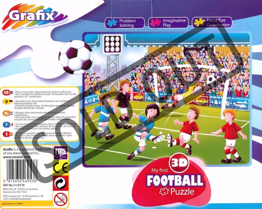 GRAFIX Můj první fotbal 3D | Puzzle-puzzle.cz