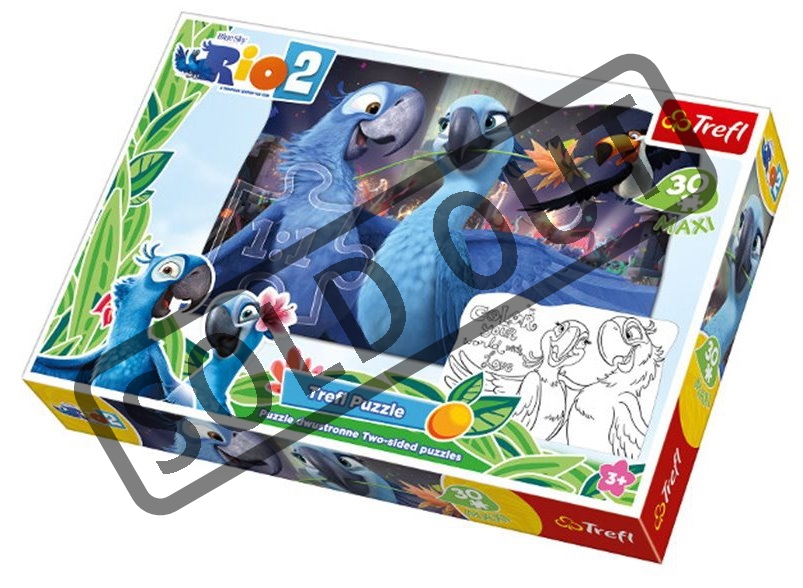 TREFL Oboustranné puzzle Rio 2 MAXI 30 dílků | Puzzle-puzzle.cz