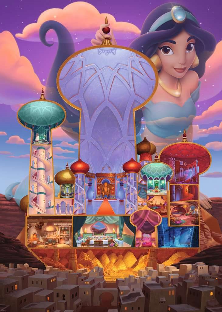 RAVENSBURGER Puzzle Disney Castle Collection: Jasmína 1000 dílků ...