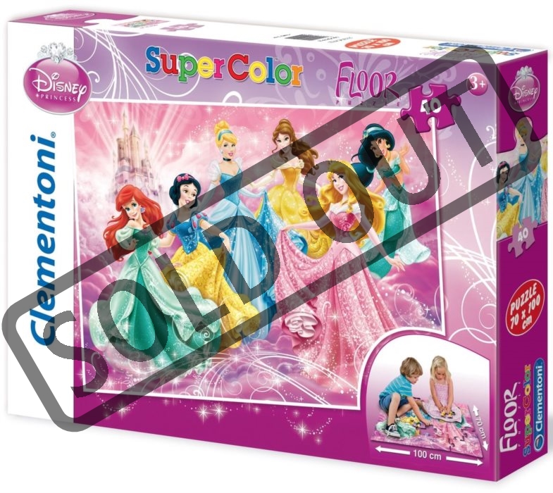 CLEMENTONI Puzzle Disney princezny FLOOR 40 dílků | Puzzle-puzzle.cz