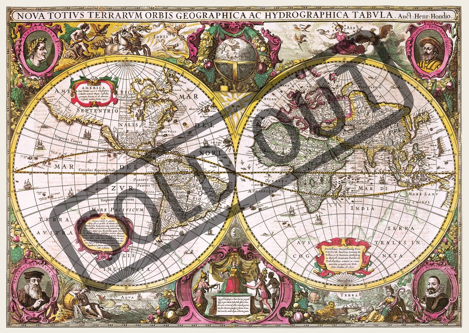TREFL Puzzle Historická mapa světa r. 1630, 2000 dílků | Puzzle-puzzle.cz