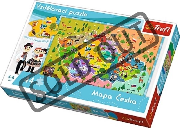 TREFL Puzzle Mapa České republiky 44 dílků | Puzzle-puzzle.cz