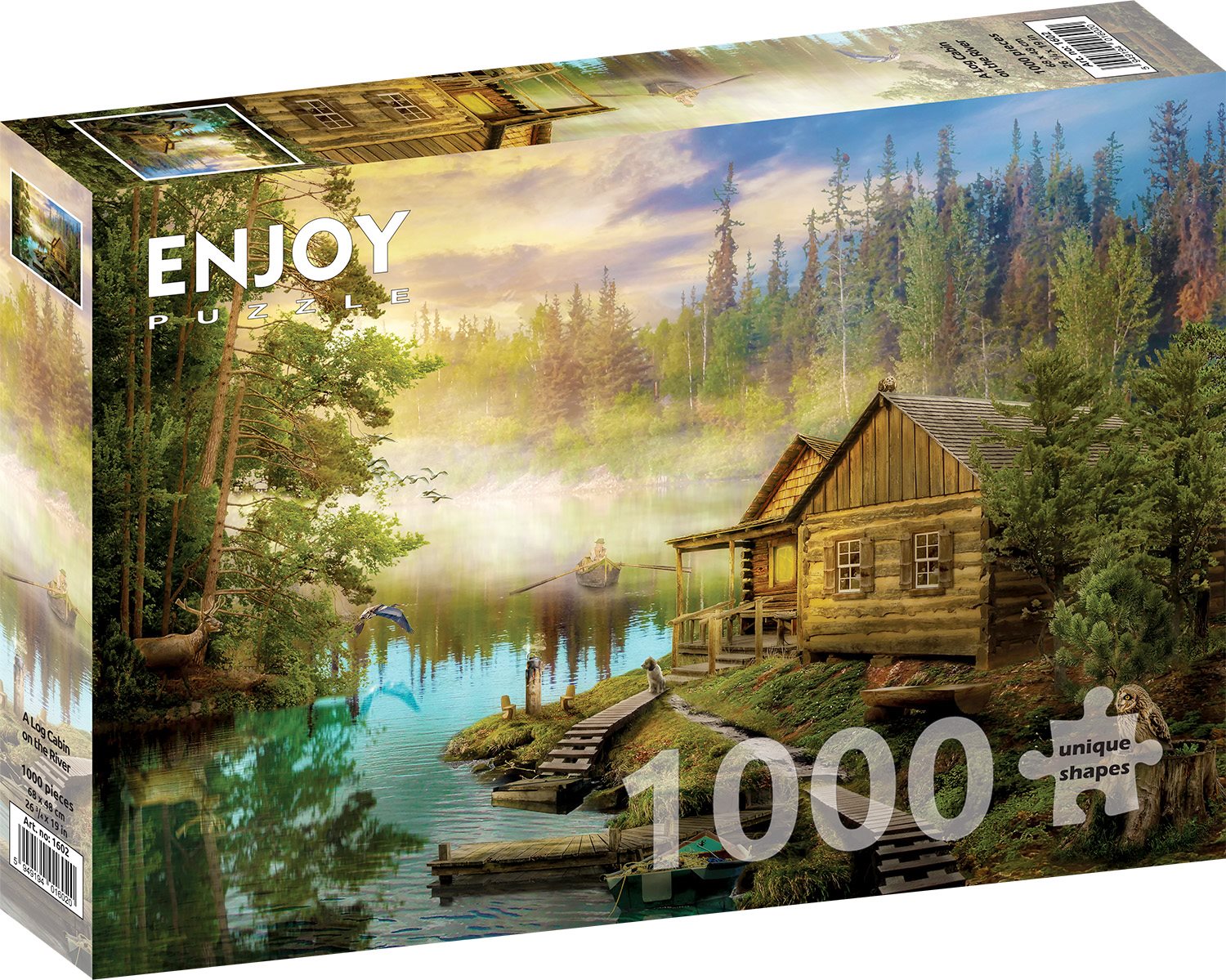 ENJOY Puzzle Srub u řeky 1000 dílků | Puzzle-puzzle.cz