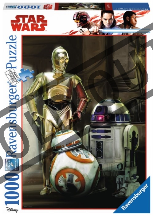 RAVENSBURGER Puzzle Star Wars: C3PO, R2-D2 a BB-8 1000 dílků | Puzzle ...