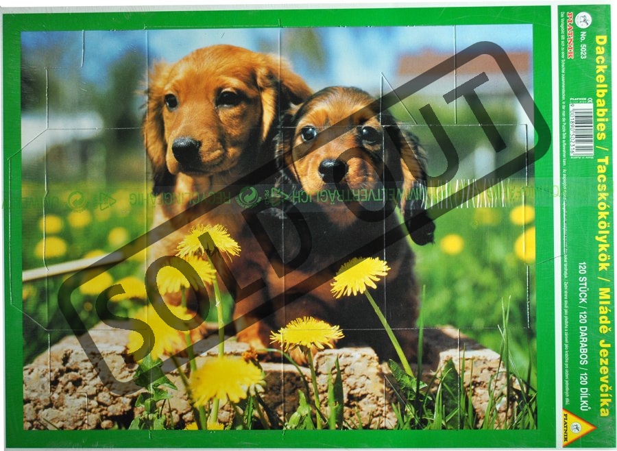 PIATNIK Puzzle Štěně jezevčíka 120 dílků | Puzzle-puzzle.cz