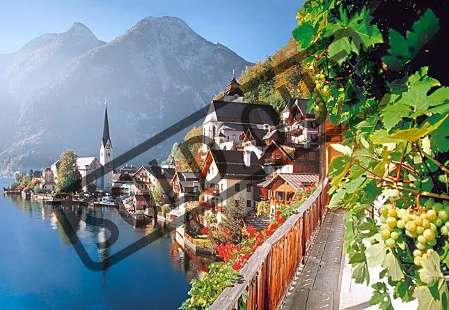 CASTORLAND Puzzle Halštatské jezero, Rakousko 2000 dílků | Puzzle-puzzle.cz