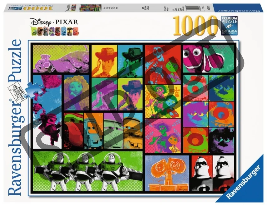 RAVENSBURGER Puzzle Pop Art Pixar 1000 dílků | Puzzle-puzzle.cz